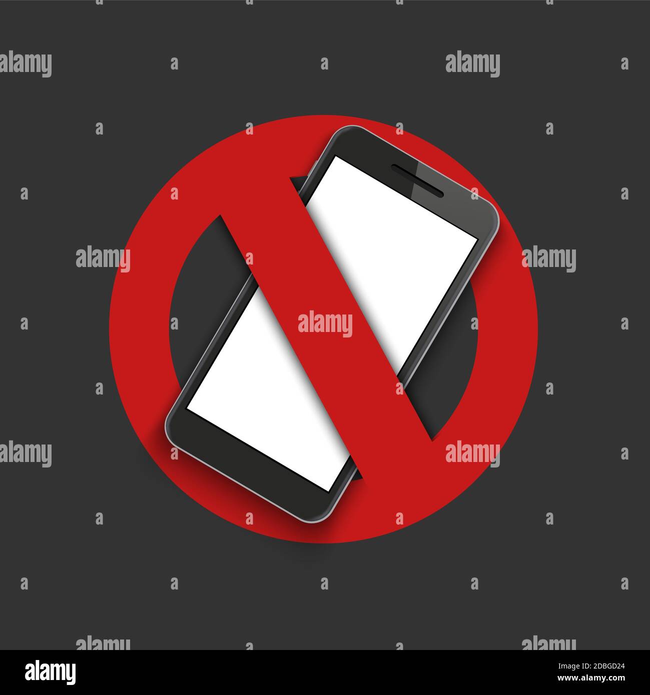 Vector modern sign - turn off the phone Stock Vector Image & Art - Alamy
