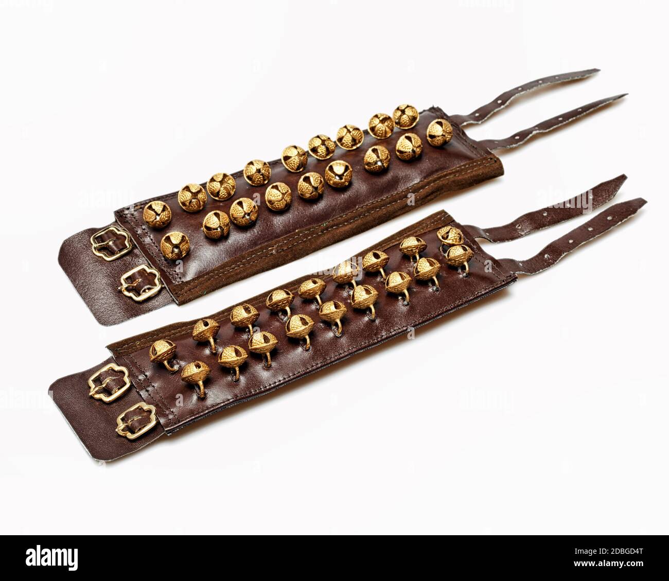 Ghungroos - leg bells for Indian classical dance isolated on white ...