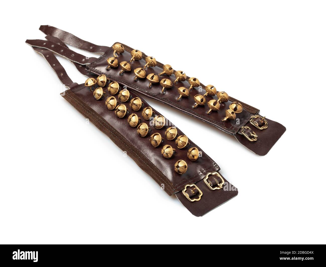 Ghungroos - leg bells for Indian classical dance isolated on white ...