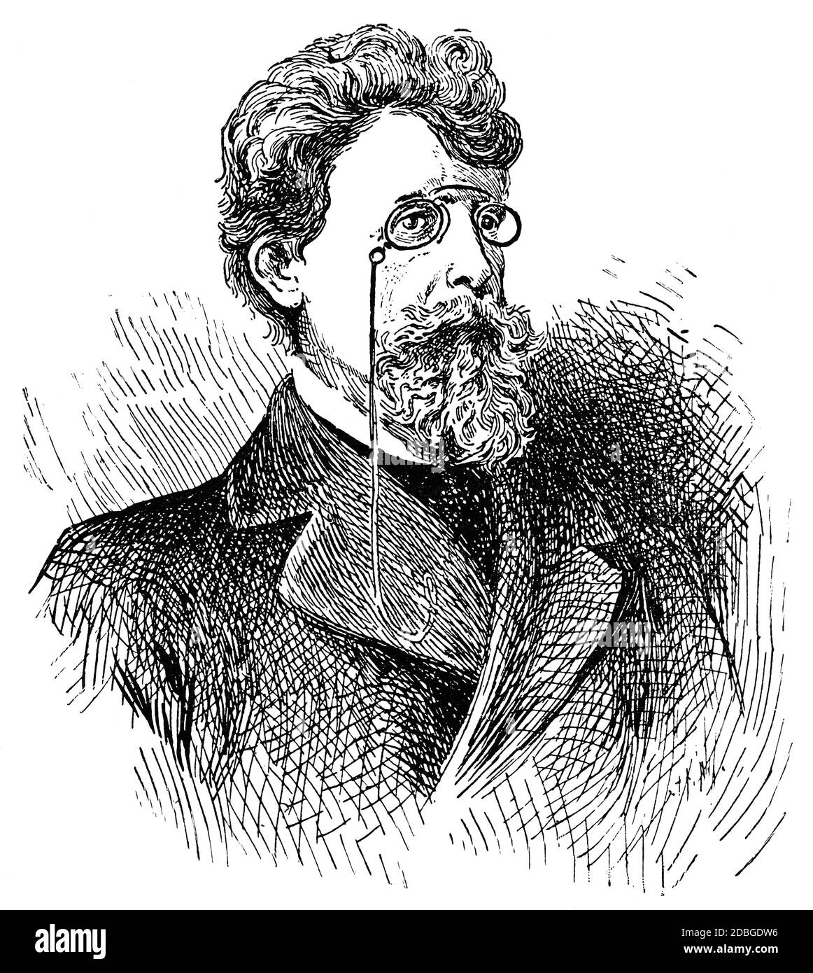 Portrait of a German geographer, explorer, author and adventurer ...