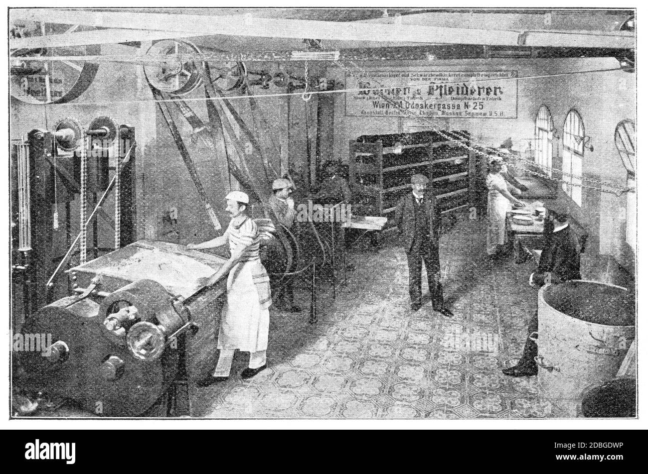 A sample of a bakery (1898). Illustration of the 19th century. White ...