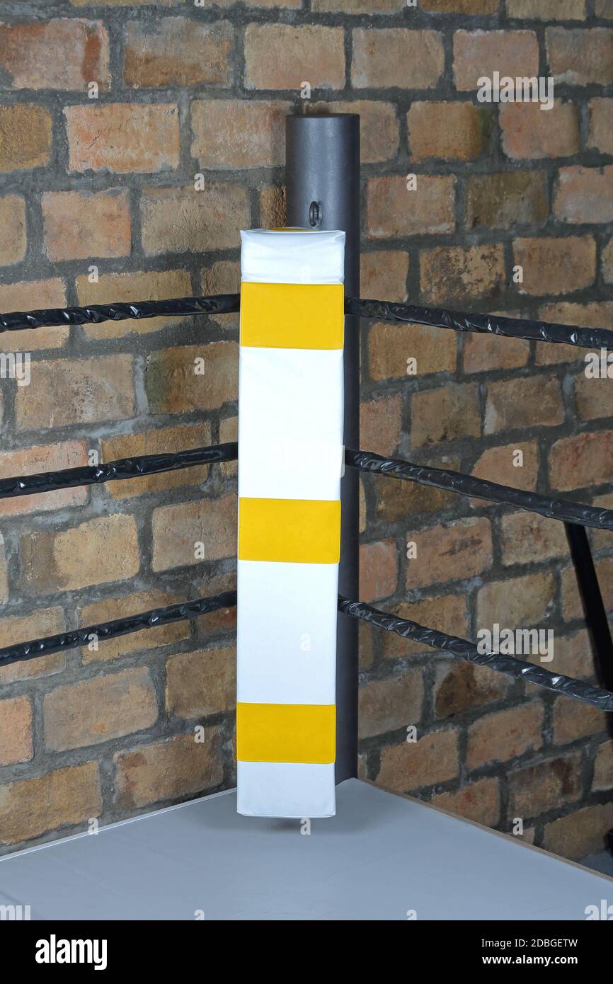 Boxing Ring Corner in Gym Club Stock Photo - Alamy