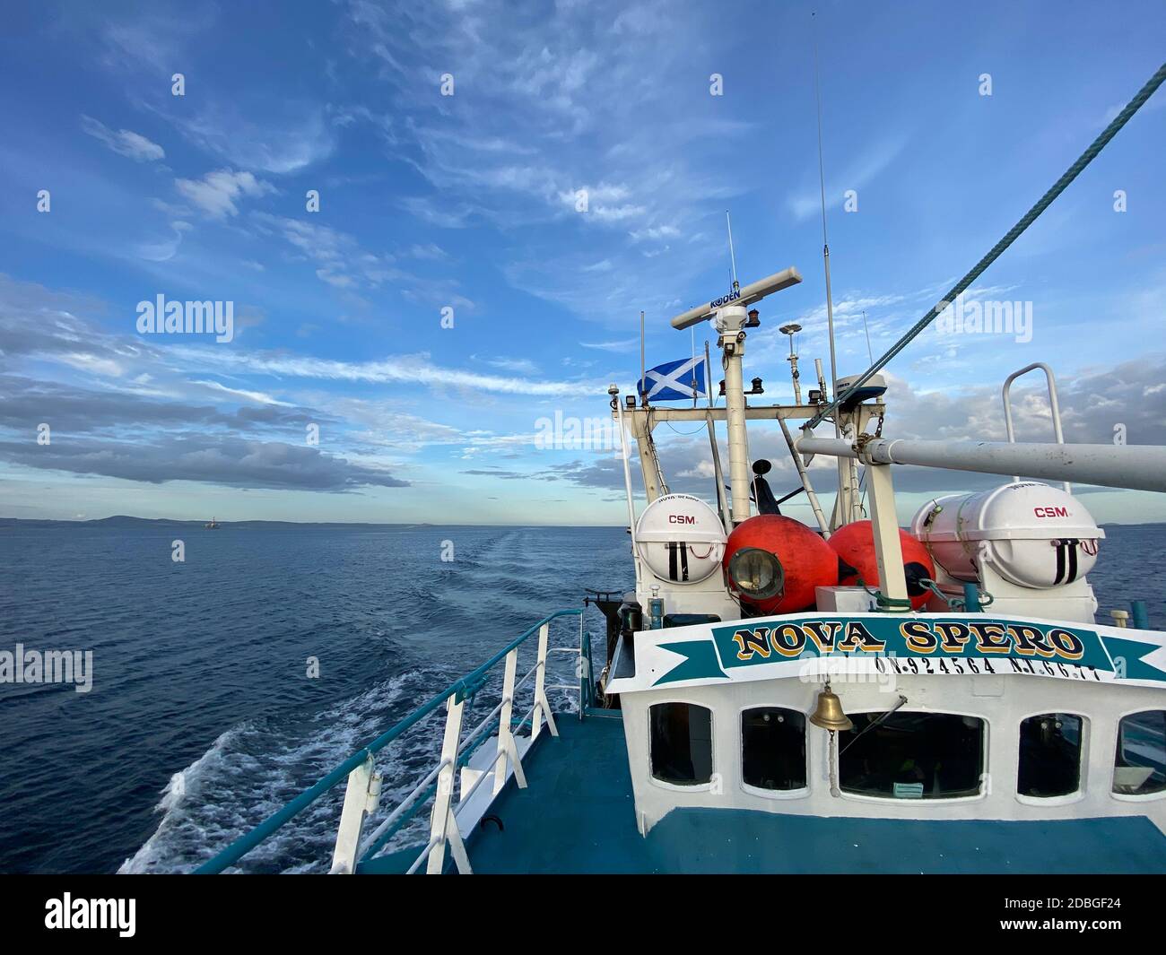 Cruising Scotland's North Sea on the Nova Spero small ship Stock Photo ...