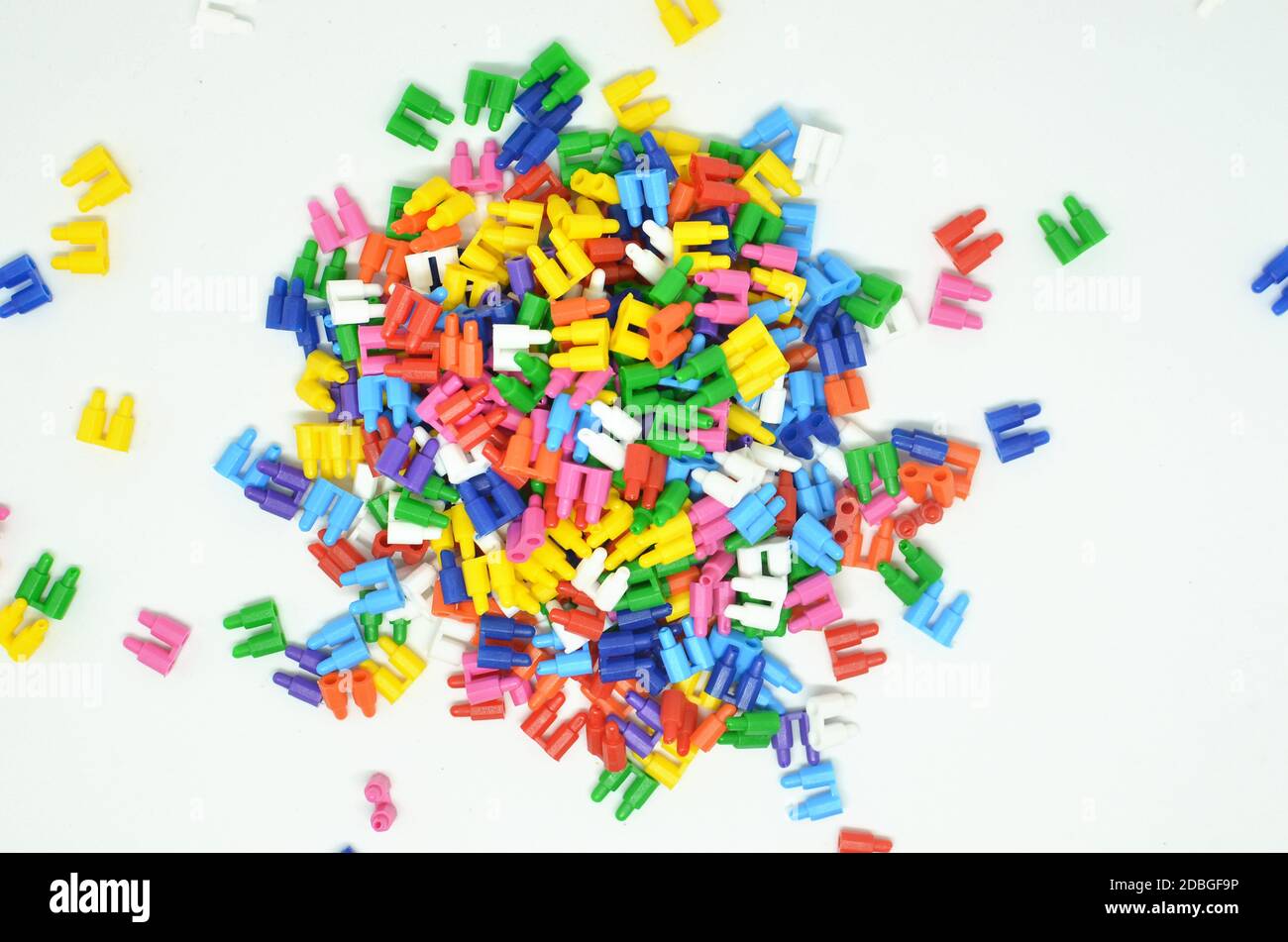 Colorful assembled toys, interlocking toys for kids Stock Photo - Alamy