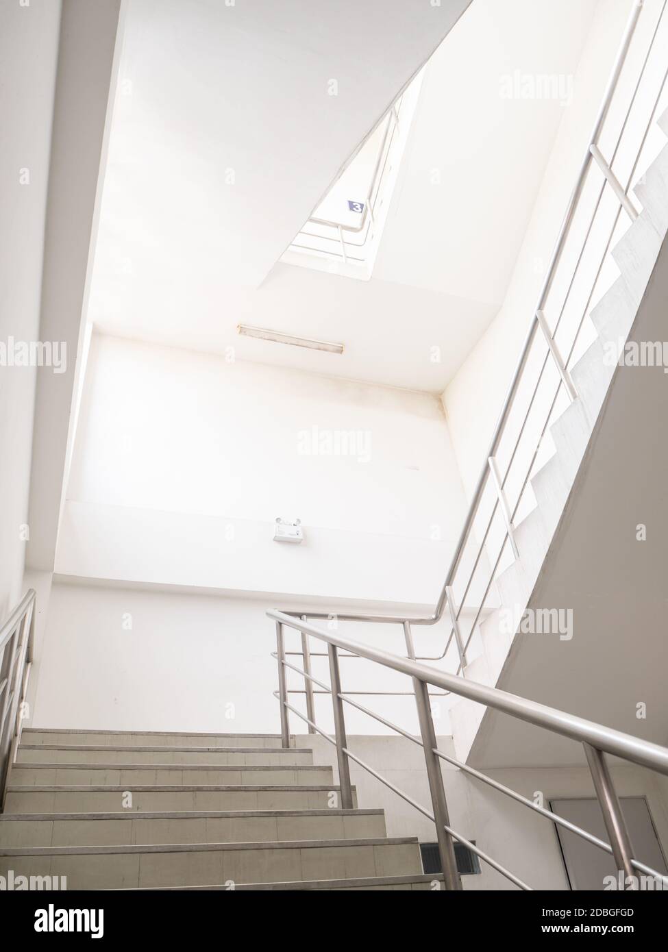 emergency exit , Staircase in modern modern building Stock Photo - Alamy