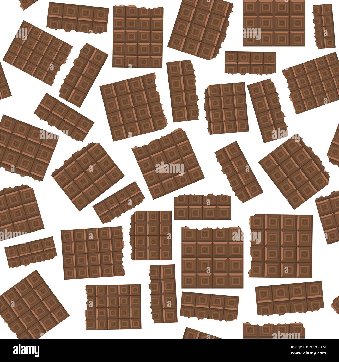 Milk Brown Chocolate Bar Seamless Pattern. Sweet Food Stock Photo - Alamy