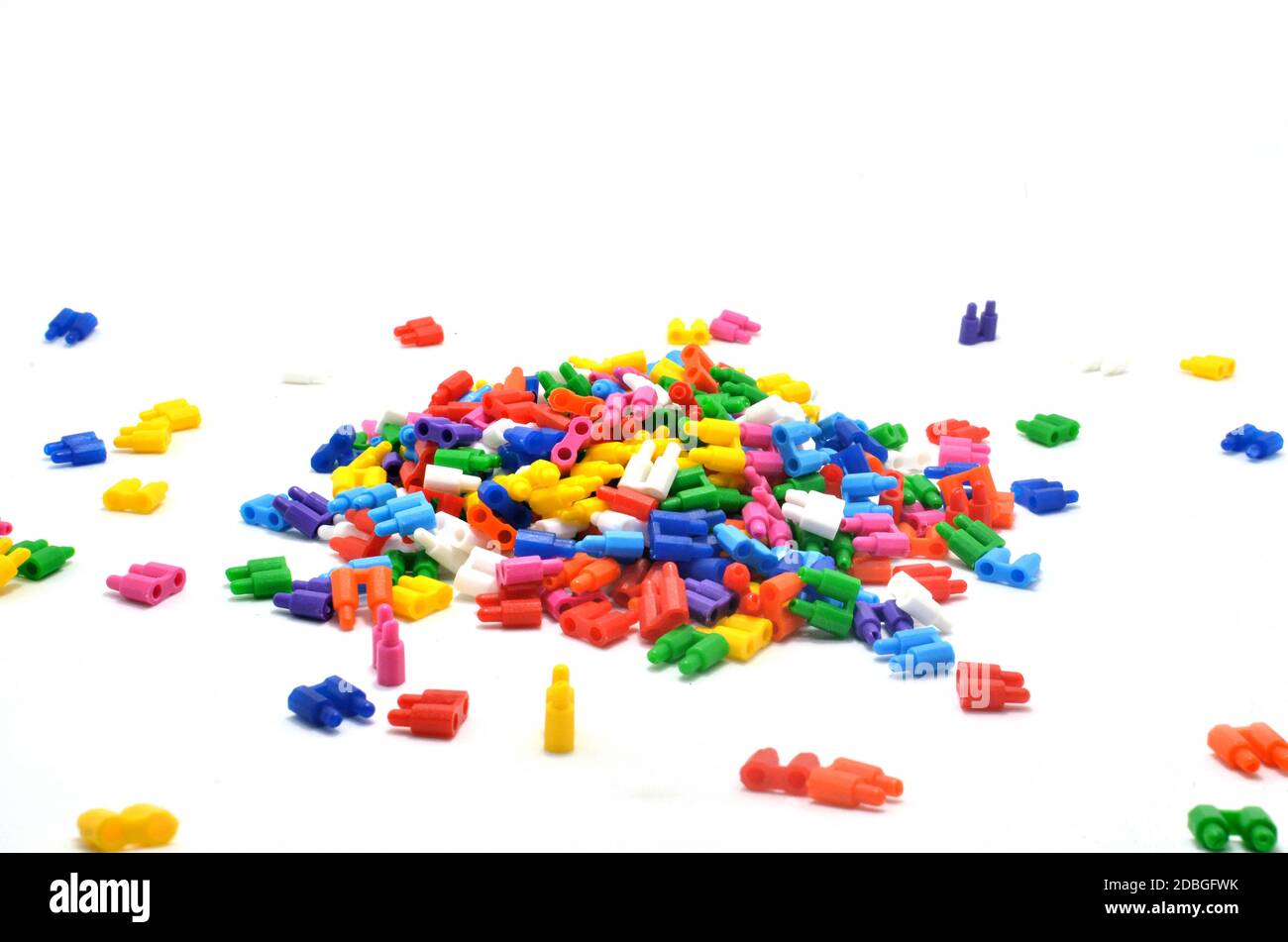 Colorful assembled toys, interlocking toys for kids Stock Photo - Alamy