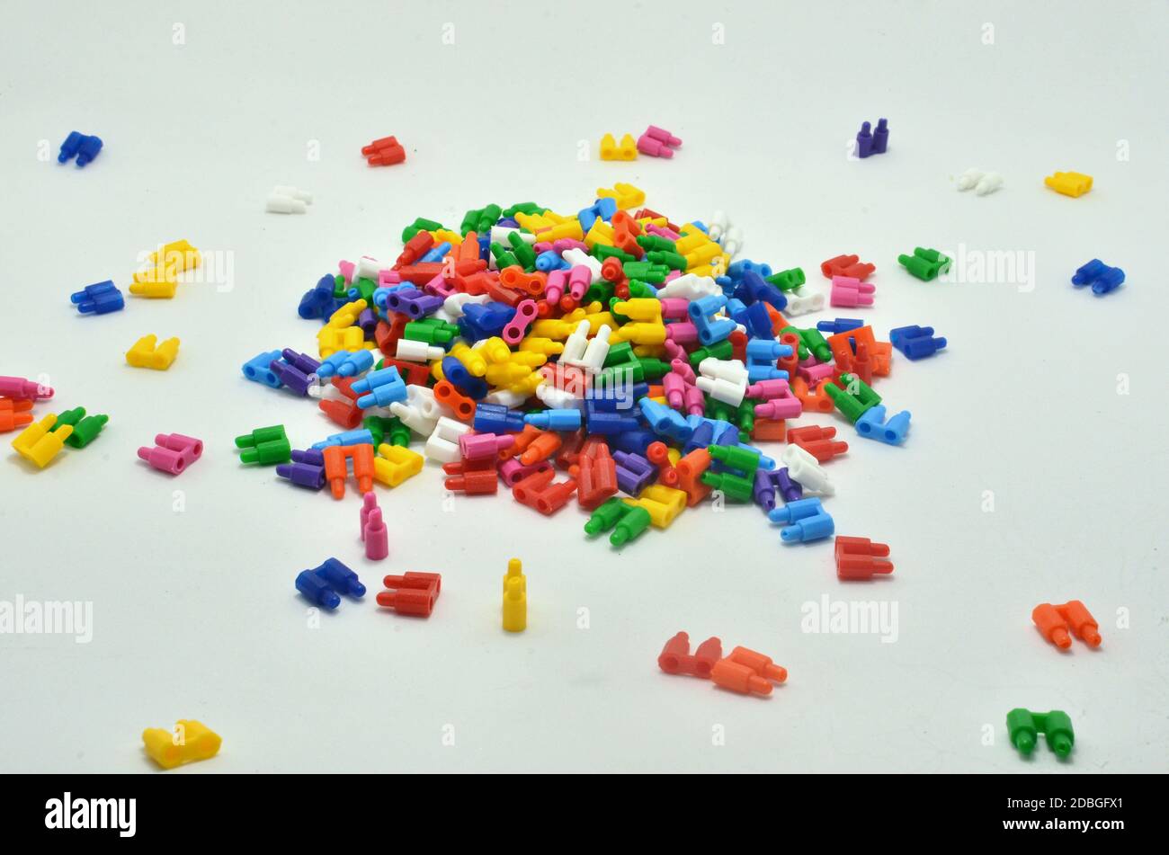 Colorful assembled toys, interlocking toys for kids Stock Photo - Alamy
