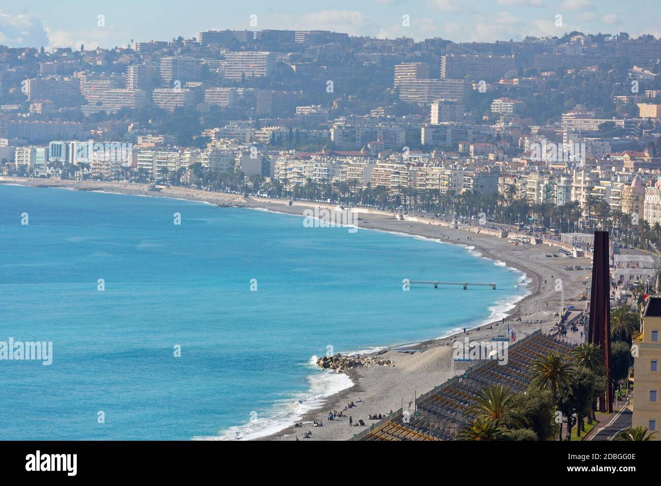 Promenade Beach Nice France at Winter Sunny Day Stock Photo - Alamy