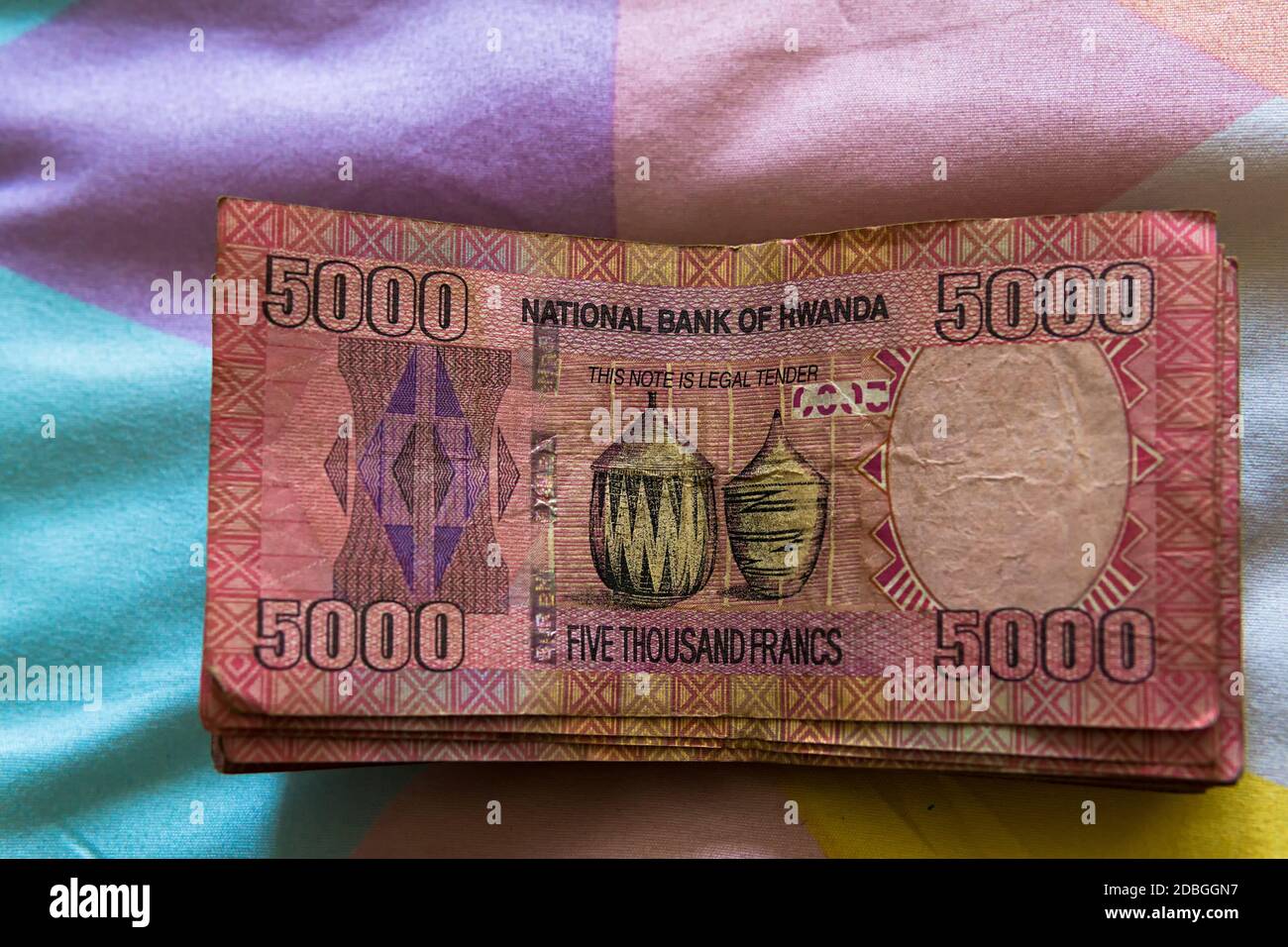 A bundle of 5000 Rwandan France notes Stock Photo - Alamy