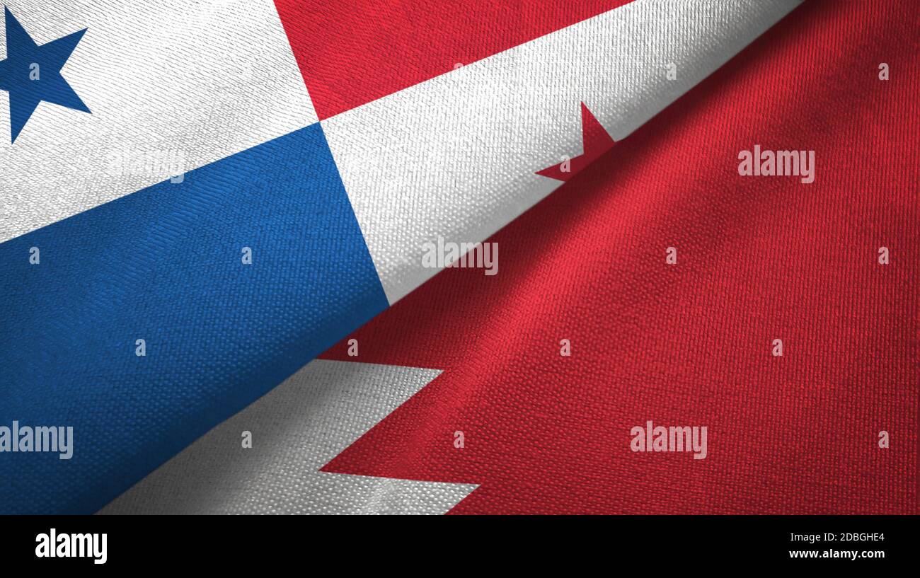 Bahrain panama flag hi-res stock photography and images - Alamy