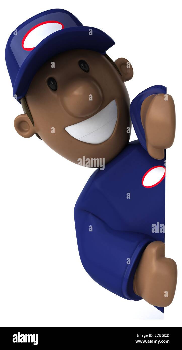 Fun mechanic - 3D Illustration Stock Photo - Alamy