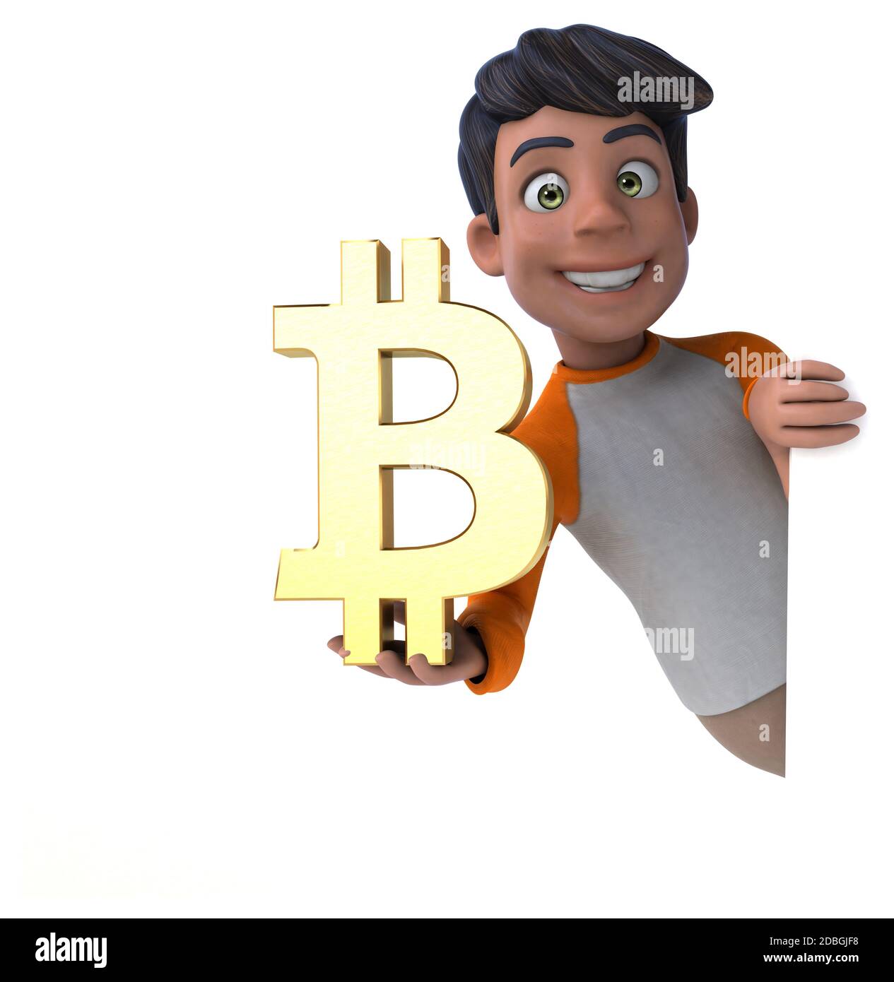 Fun 3D cartoon Asian teenager Stock Photo - Alamy