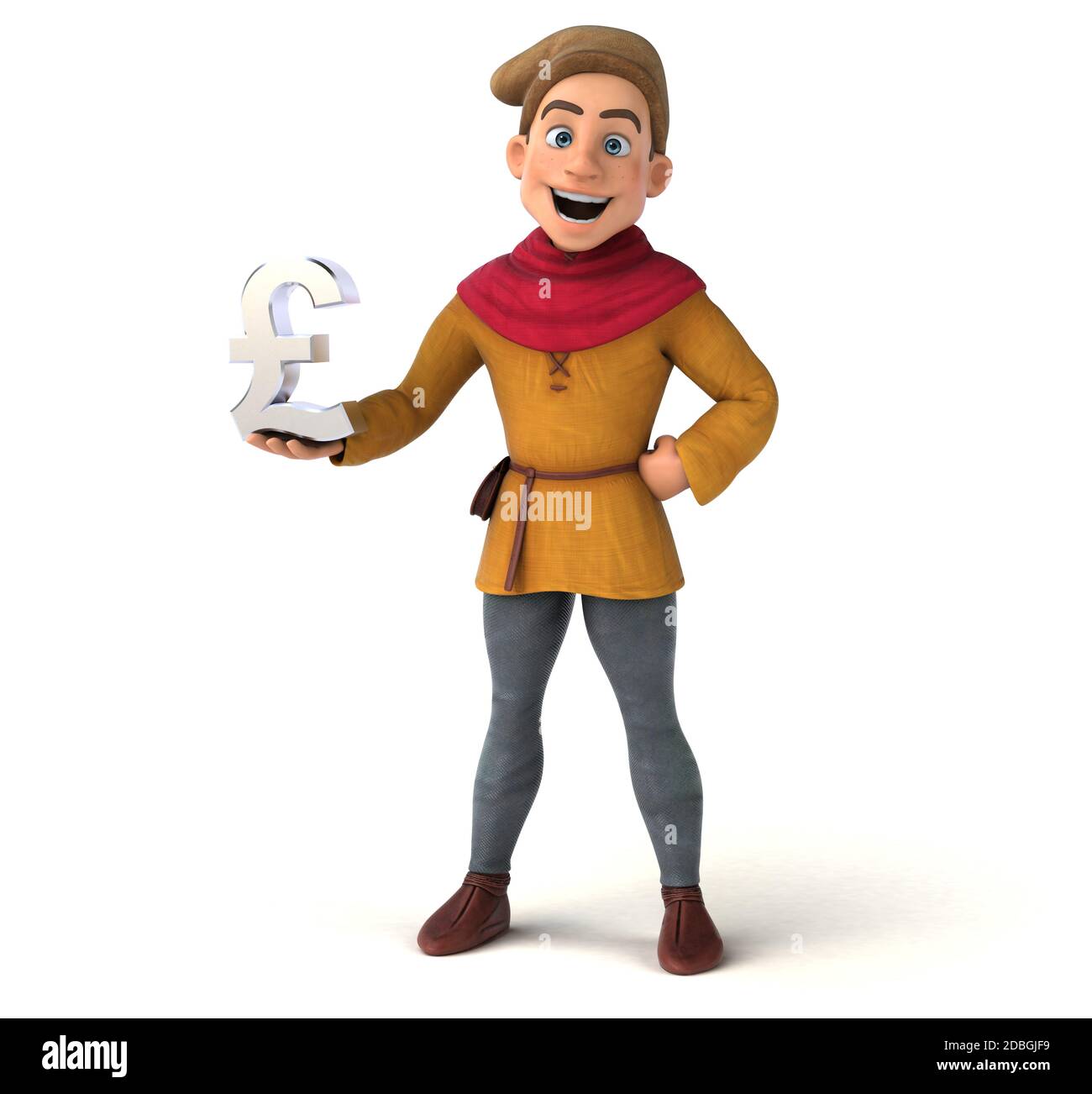 3D Illustration of a medieval historical character Stock Photo - Alamy