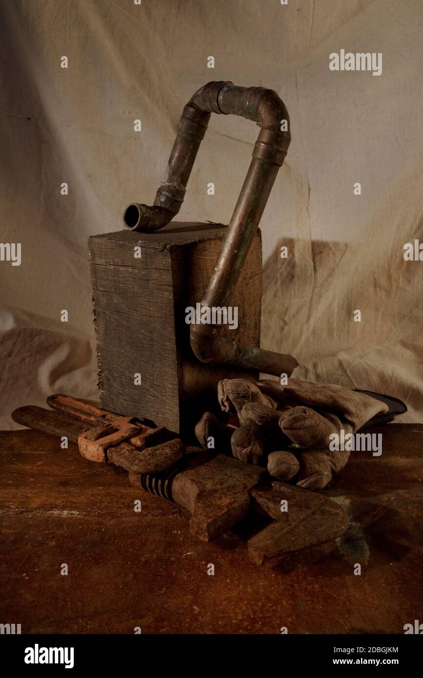 Pipe on block of wood hi-res stock photography and images - Alamy