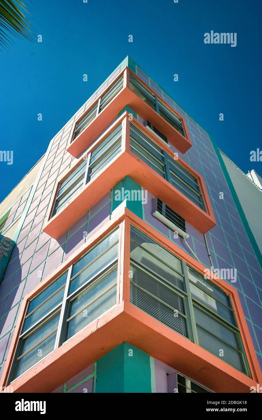 Window in front of a hotel in Miami Beach Stock Photo - Alamy