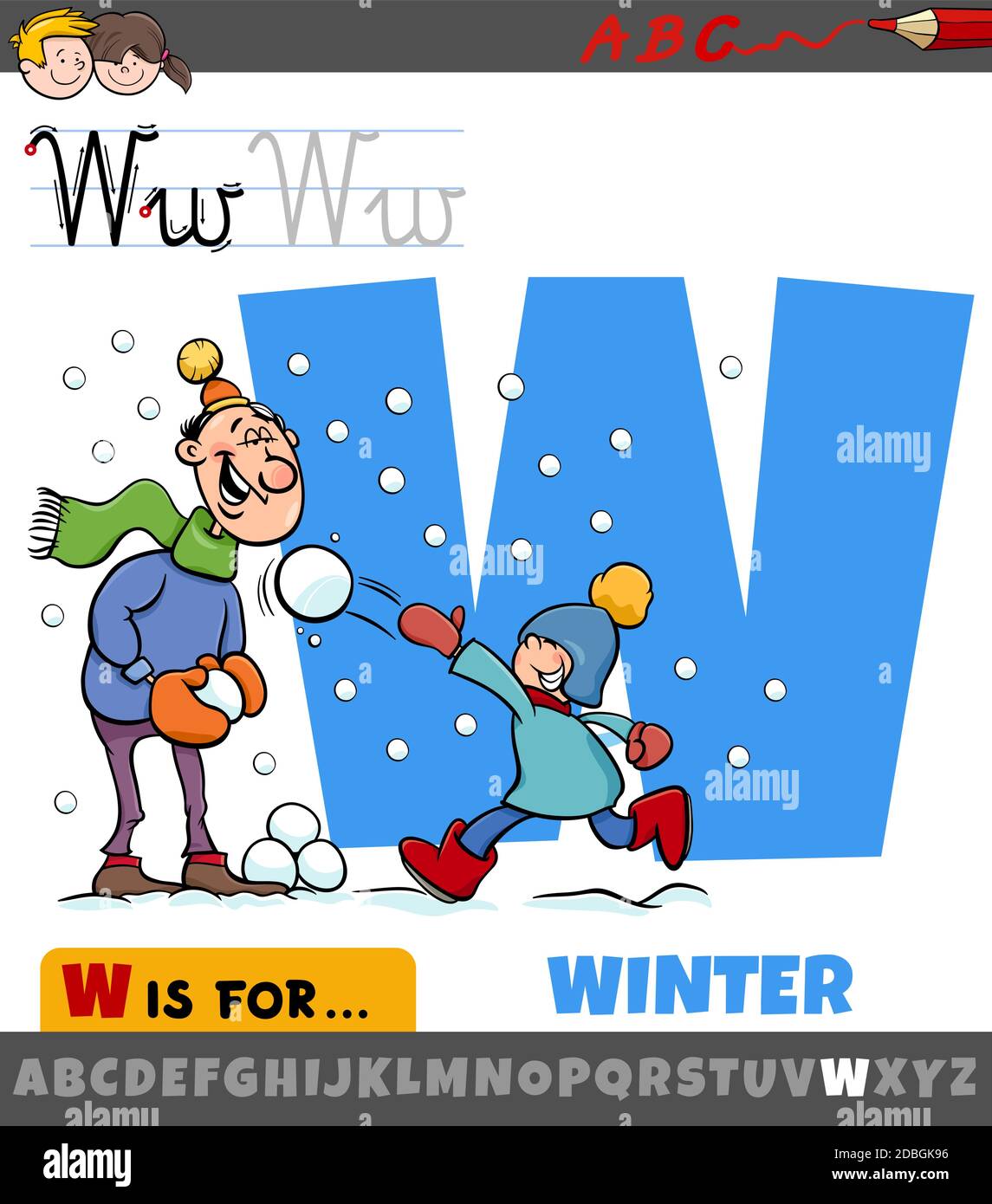 Primary school winter Stock Vector Images - Alamy