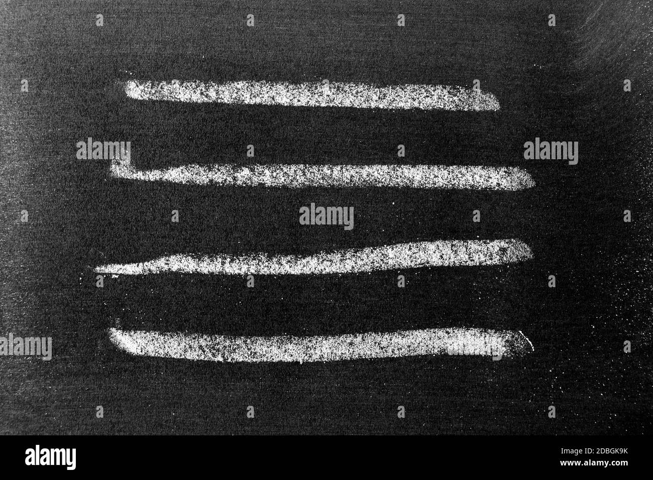 White color chalk hand drawing in set of line or square shape on black ...