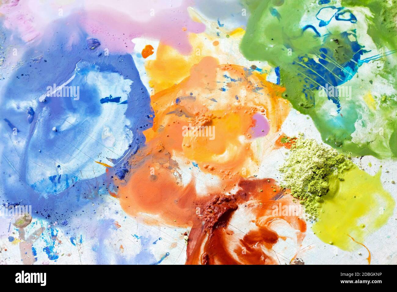 Acrylic dye paint color mix for artist Stock Photo - Alamy