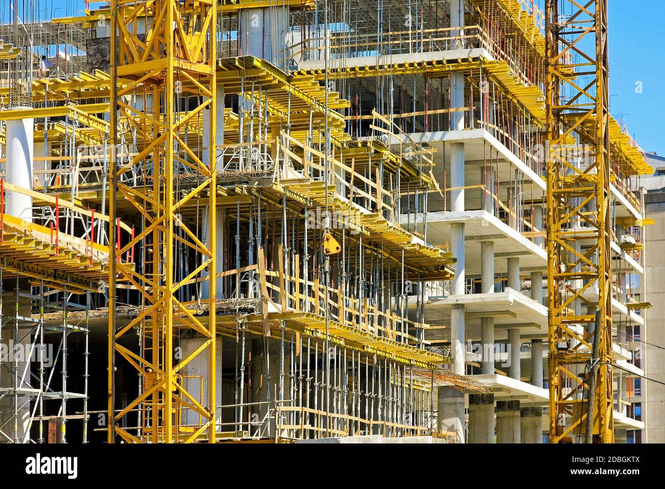 Close up shot of building construction in progress Stock Photo - Alamy