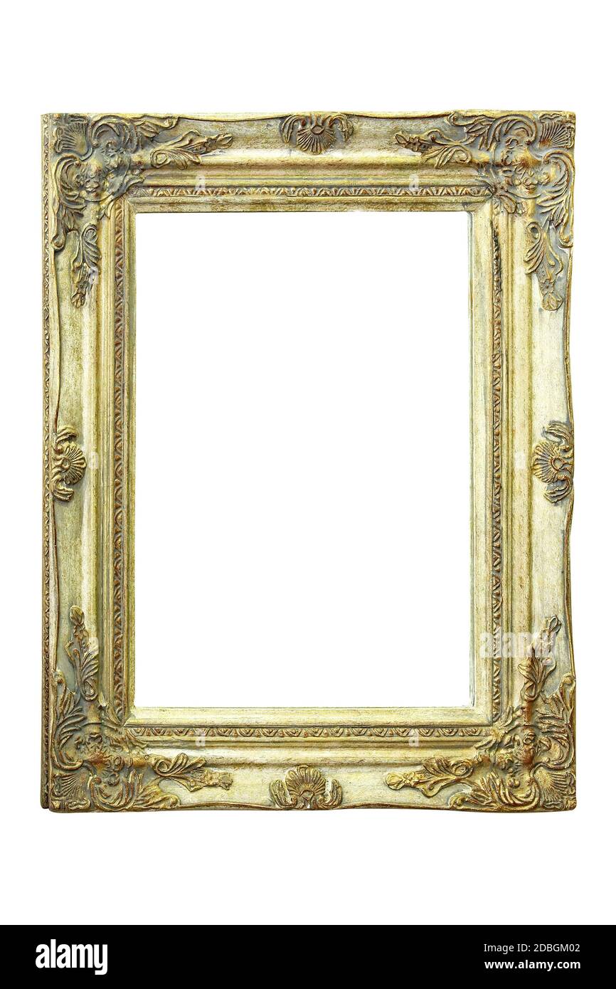 Medieval wooden frame isolated included clipping path Stock Photo - Alamy