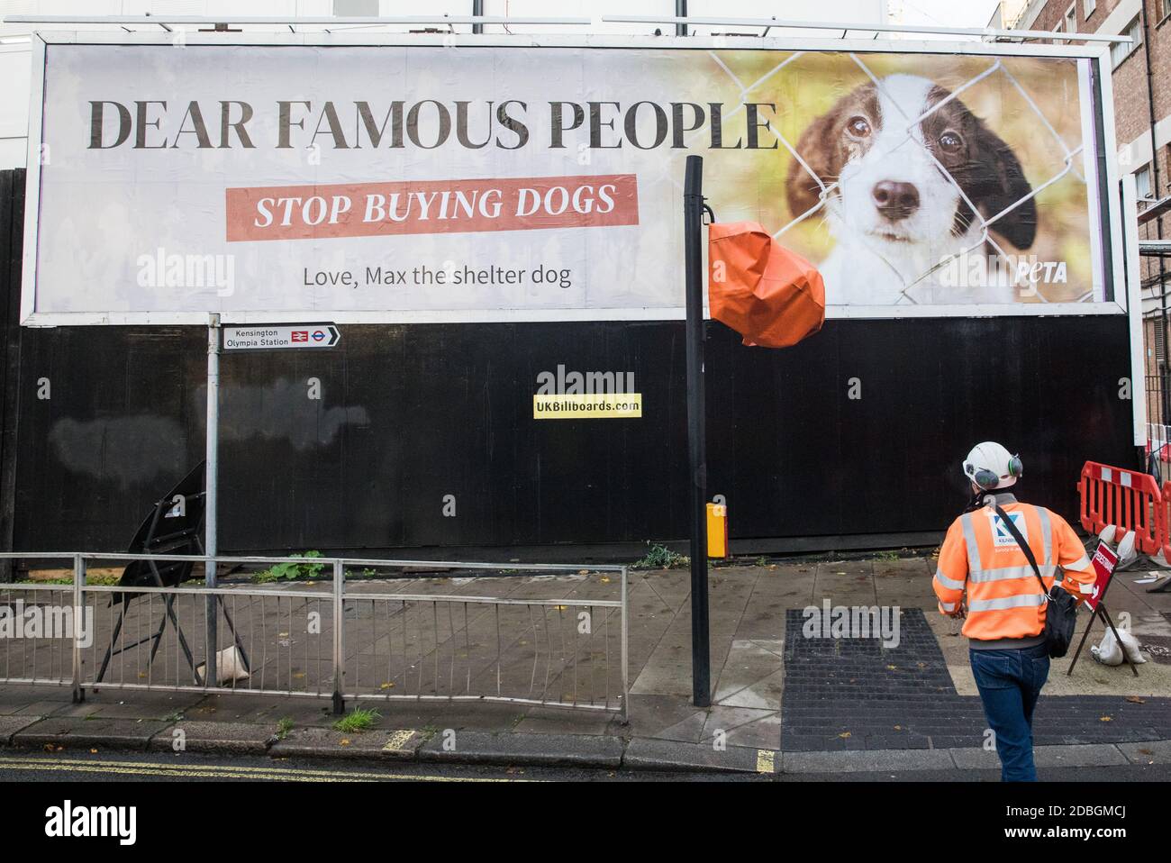 London, UK. 17th November, 2020. A new billboard advertisement produced ...