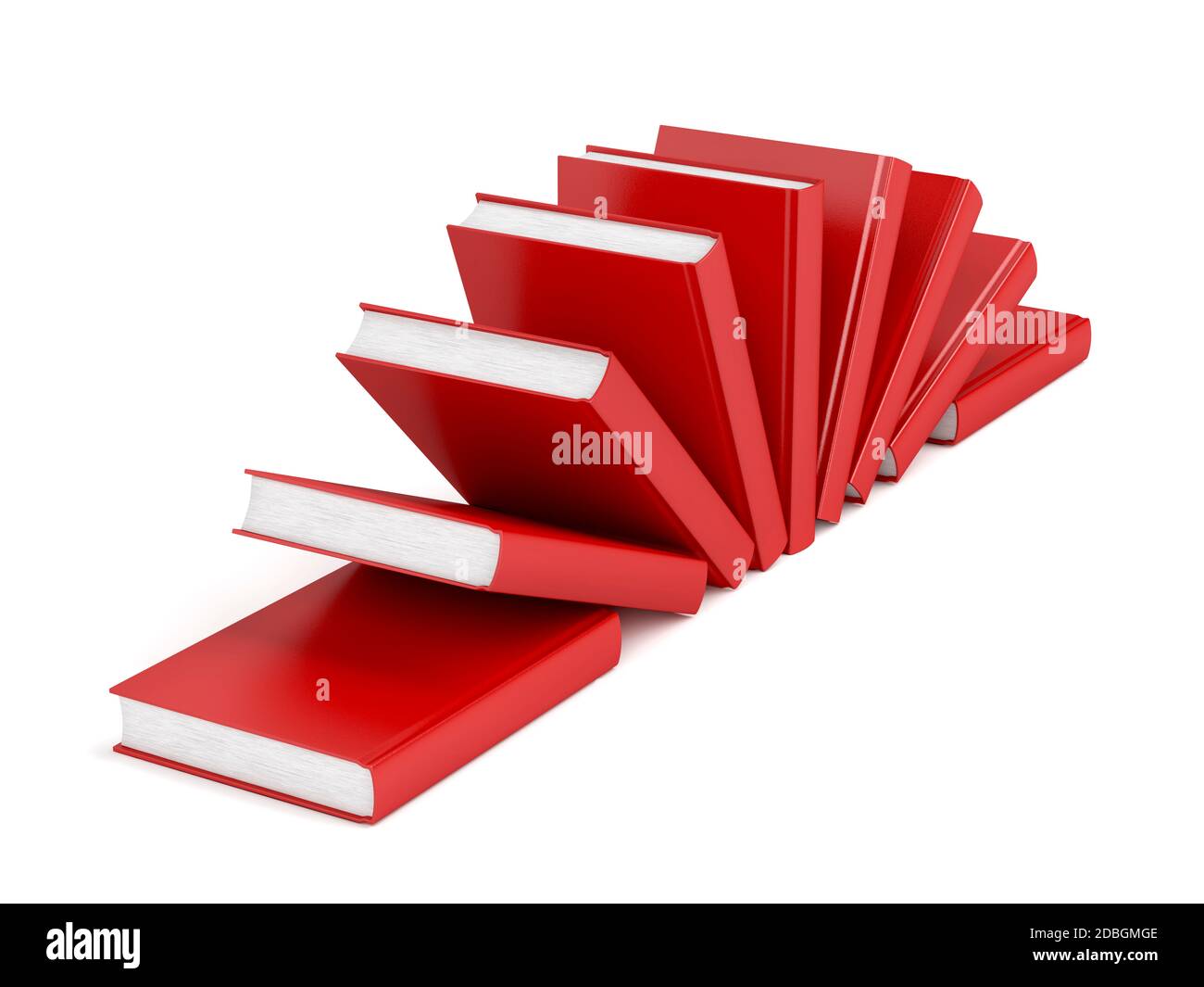 3d red books hi-res stock photography and images - Alamy