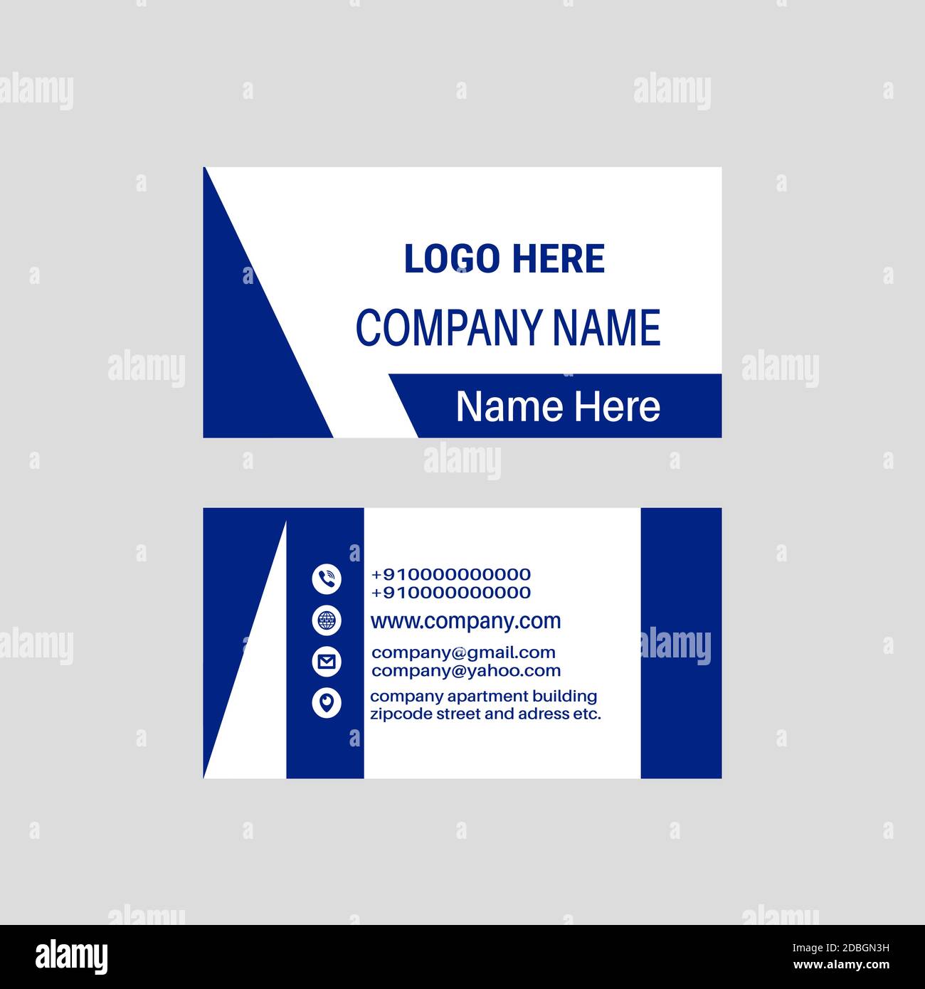 Business and visiting card template vector design Stock Vector Image ...