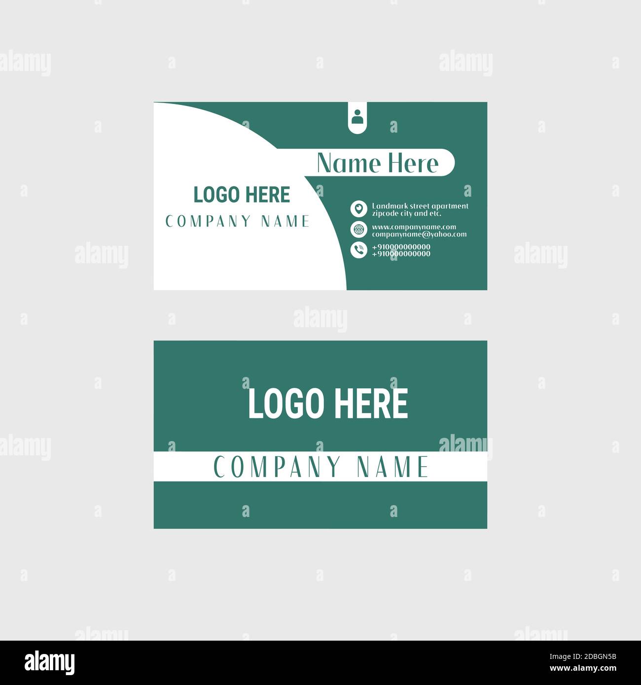 Business and visiting card template vector design Stock Vector Image ...