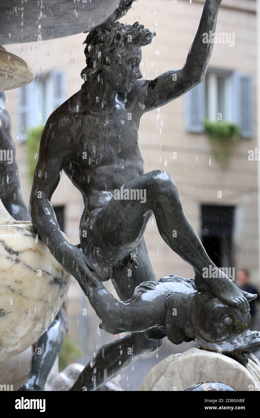 Fontana delle Tartarughe, (The Turtle Fountain) in Piazza Mattei . Rome ...