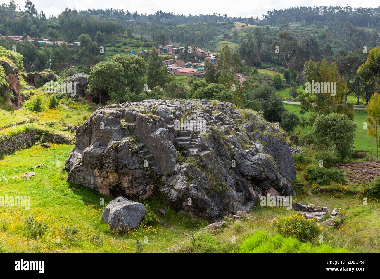 Sacsayhuaman fortress, Inca ruins in Cusco or cuzco town, Peru, South ...