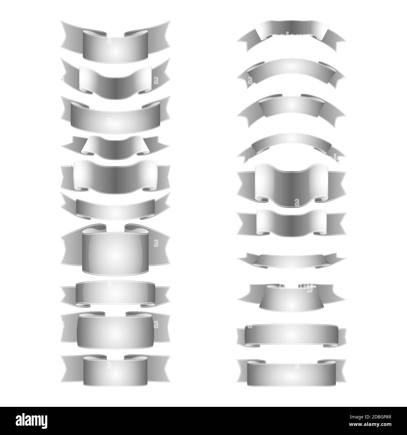 Satin banner scroll Black and White Stock Photos & Images - Alamy