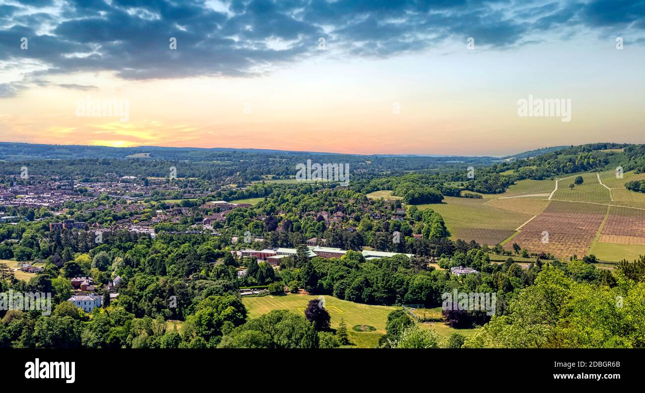 View of Surrey Hills - Surrey, United Kingdom Stock Photo - Alamy