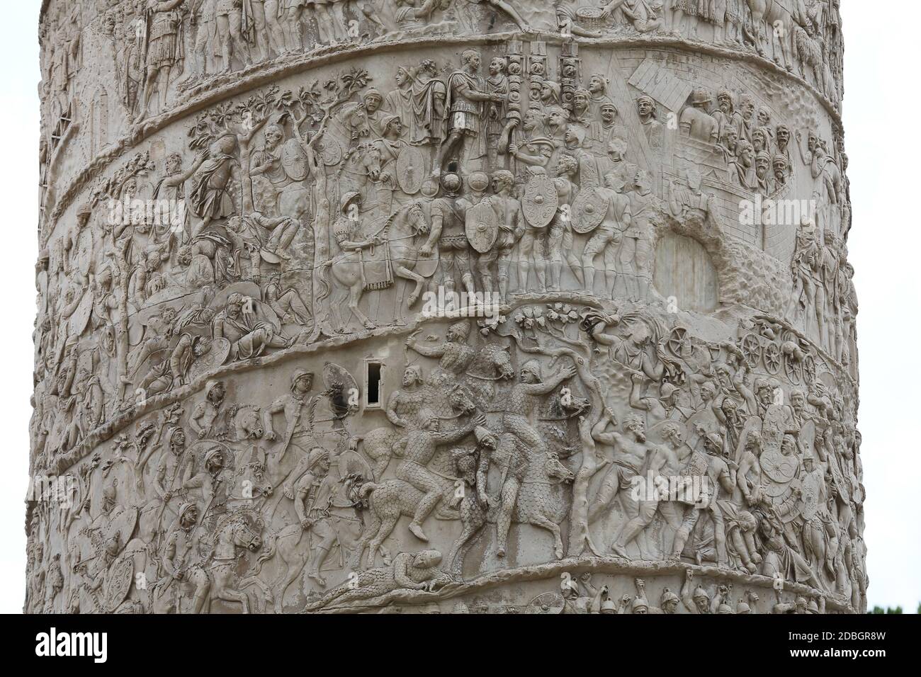 Column of Tajan . Roman triumphal column in Rome, Italy Stock Photo - Alamy