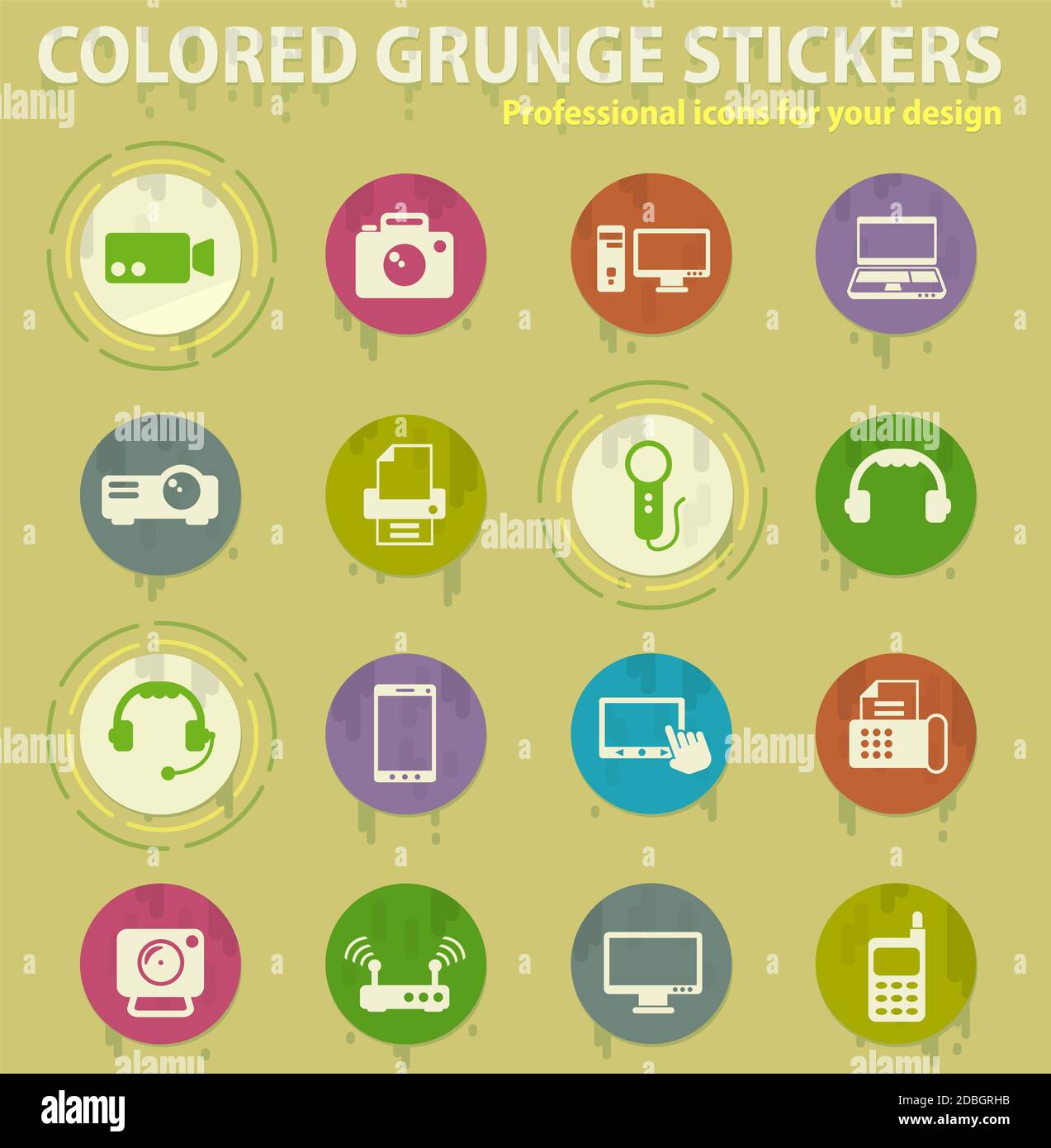 gadget web icons for user interface design Stock Photo - Alamy