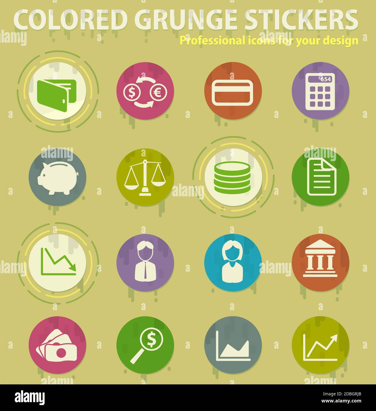 Finance web icons for user interface design Stock Photo - Alamy