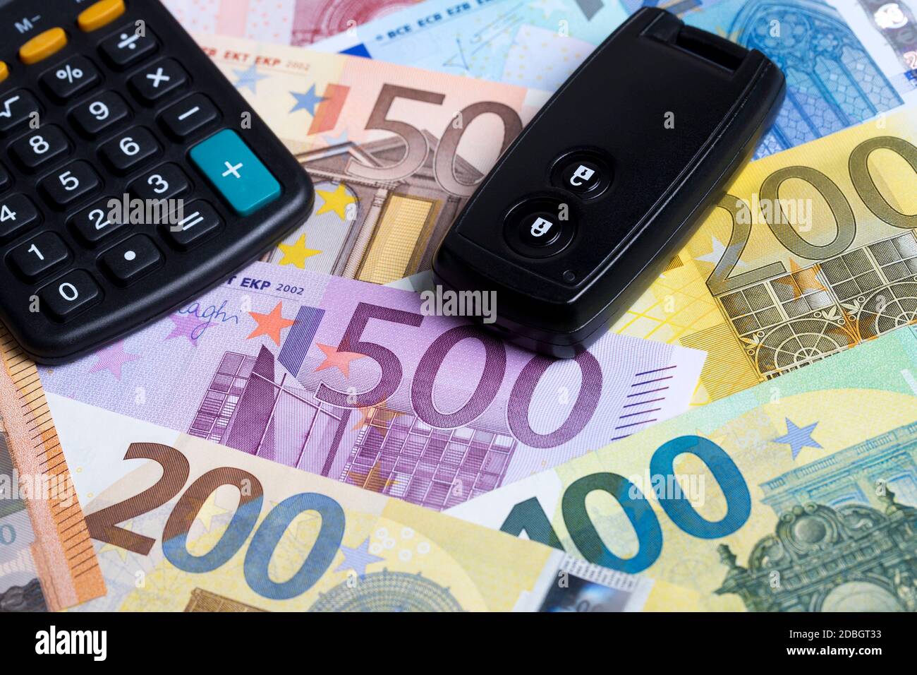 Car key on a European money background Stock Photo - Alamy