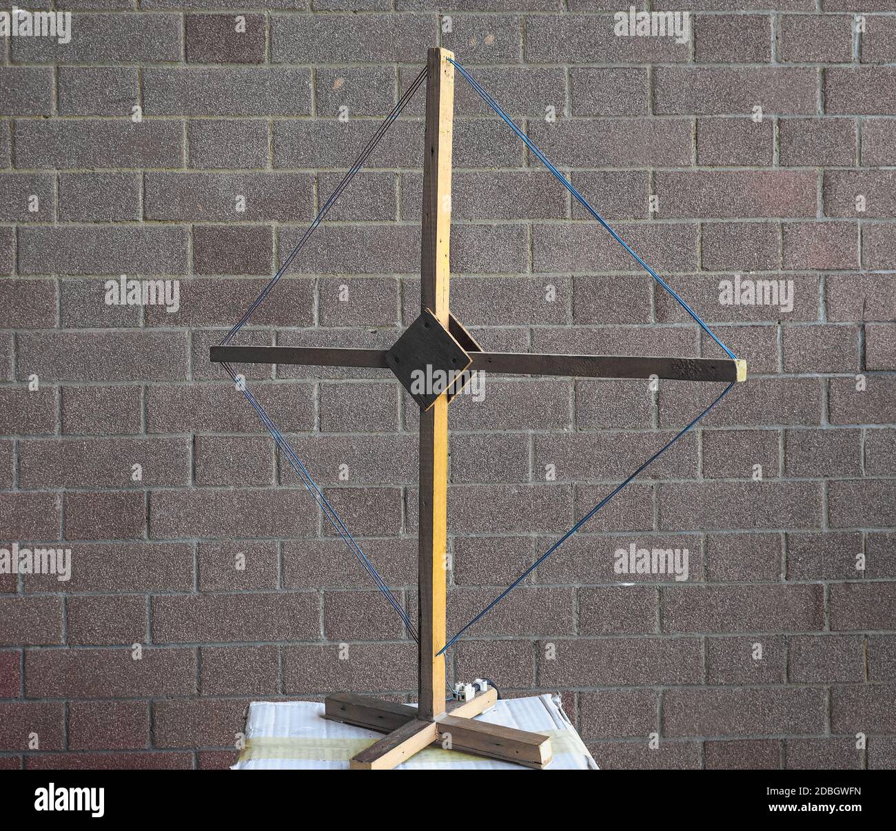 homemade diy AM radio loop aerial with wooden frame Stock Photo - Alamy