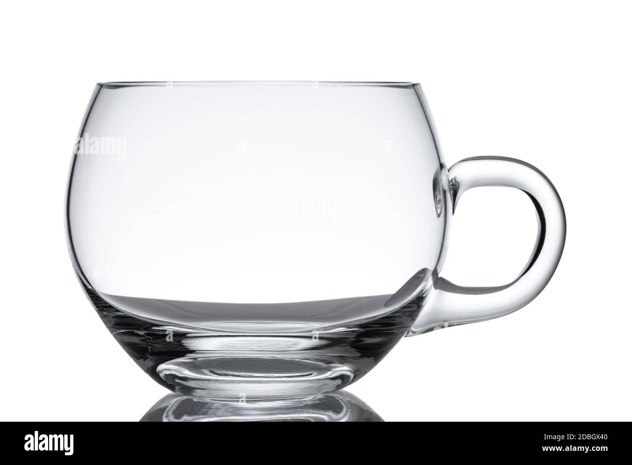 Glass for tea close-up white isolated Stock Photo - Alamy