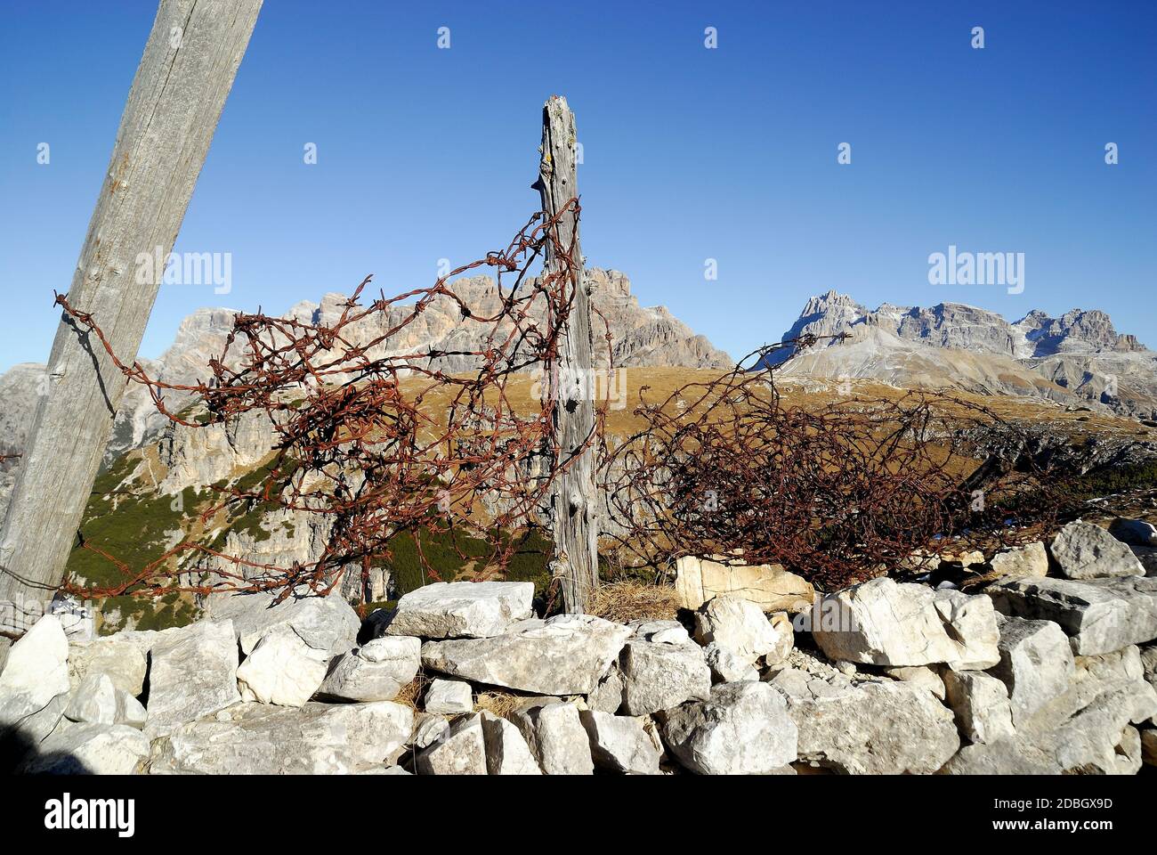 Veneto, Italy. Mount Piana (mt.2324), Dolomites. It was the scene of ...