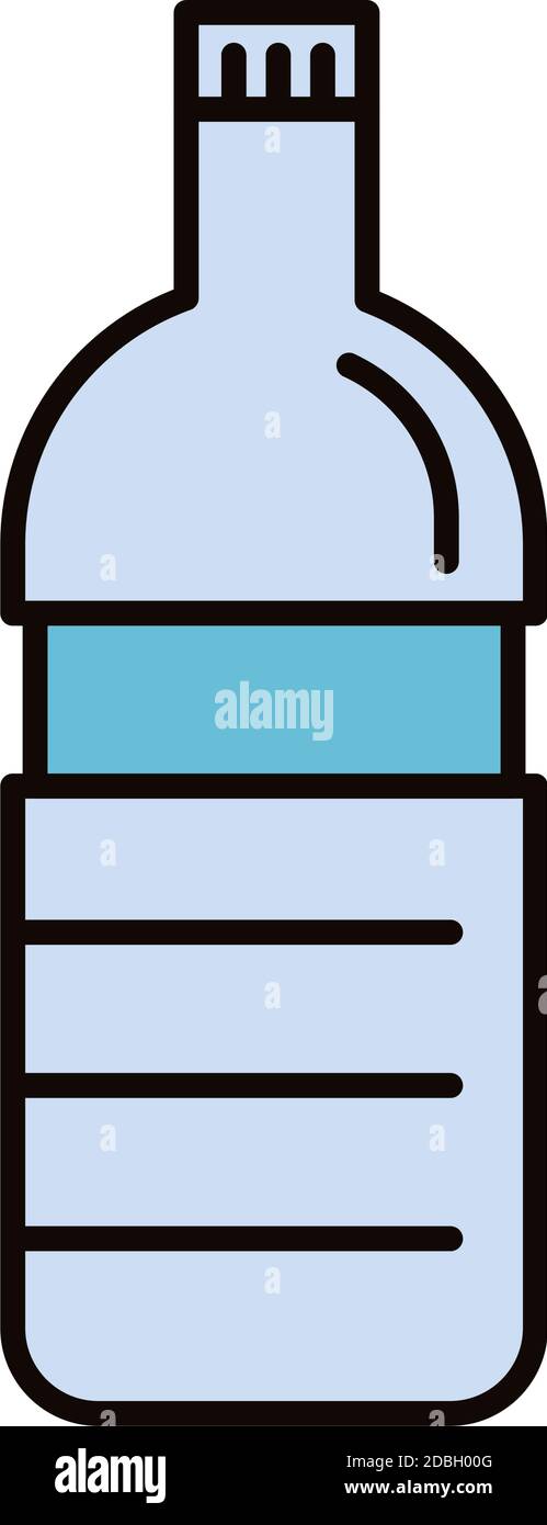 beverage water bottle line and fill icon vector illustration design ...