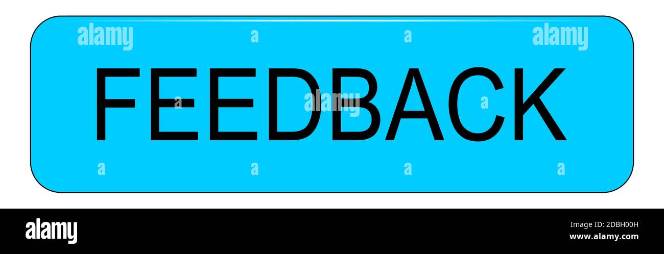blue Feedback button on white background - illustration Stock Photo - Alamy
