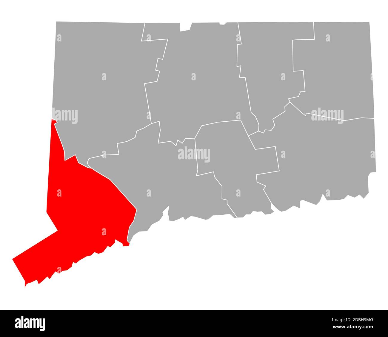 Fairfield county map hi-res stock photography and images - Alamy