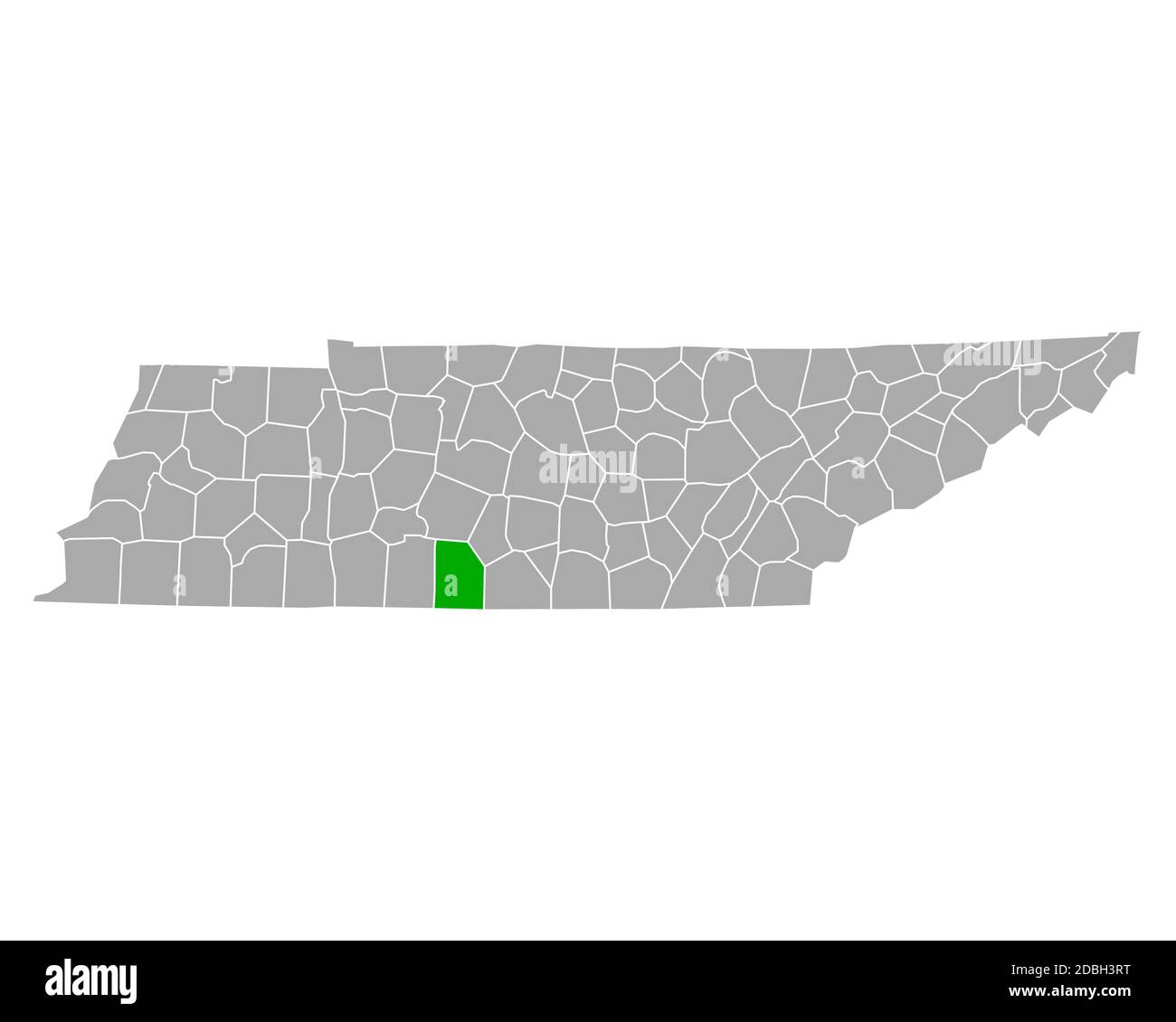Map of Giles in Tennessee Stock Photo - Alamy