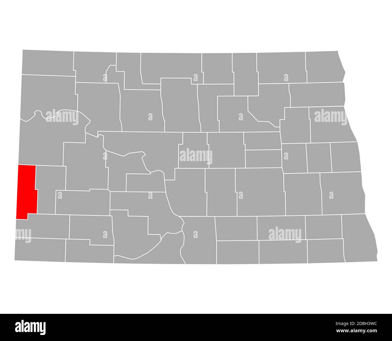 Map of Golden Valley in North Dakota Stock Photo - Alamy