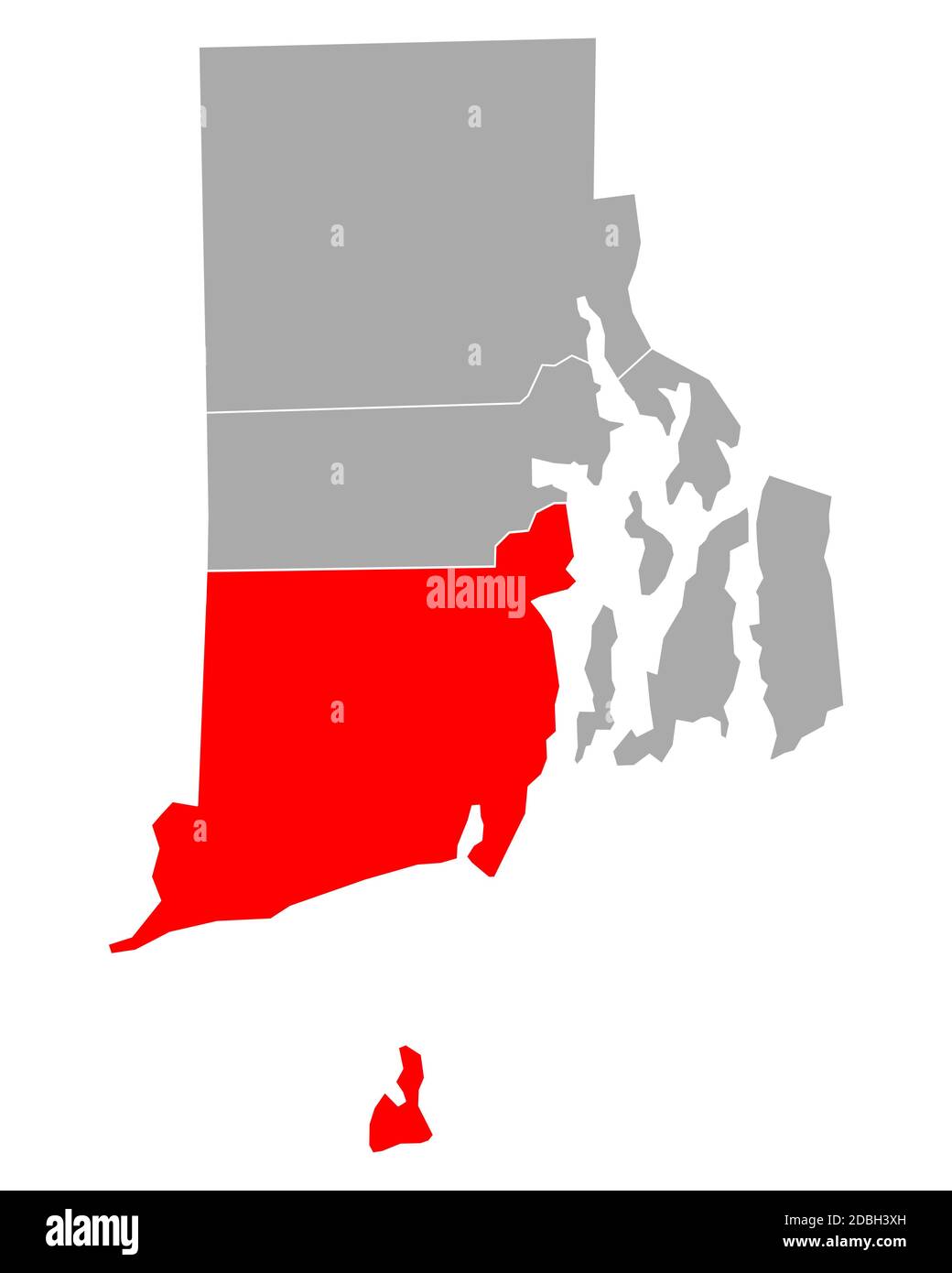 Map of Washington in Rhode Island Stock Photo - Alamy