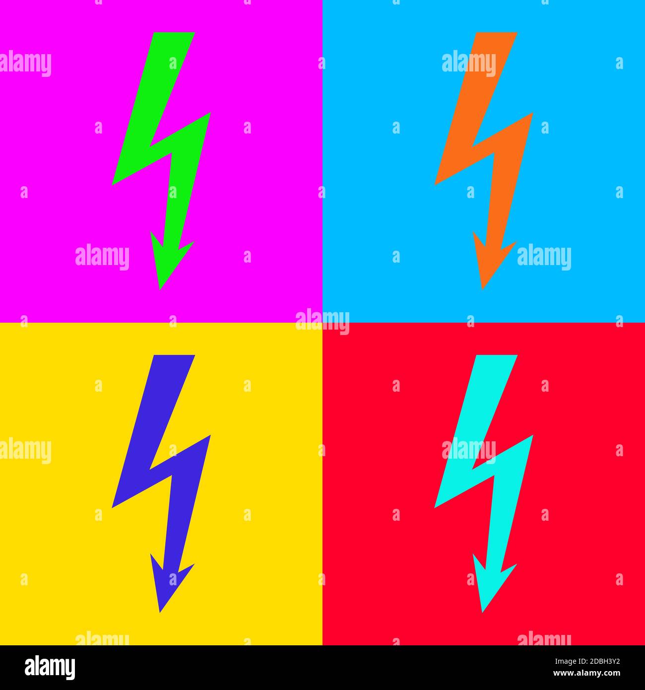 Lightning pop art hi-res stock photography and images - Alamy