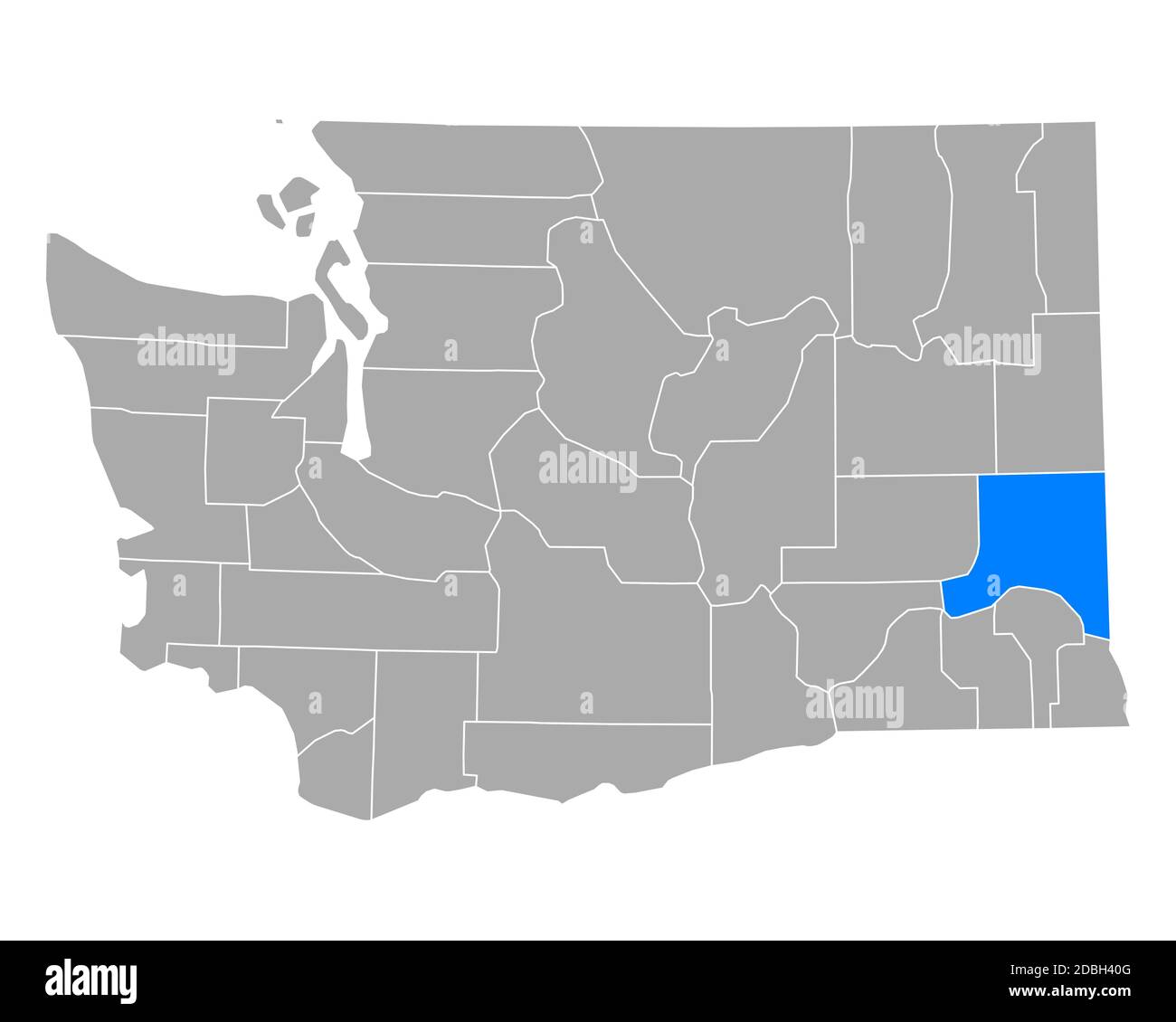 Map of Whitman in Washington Stock Photo - Alamy