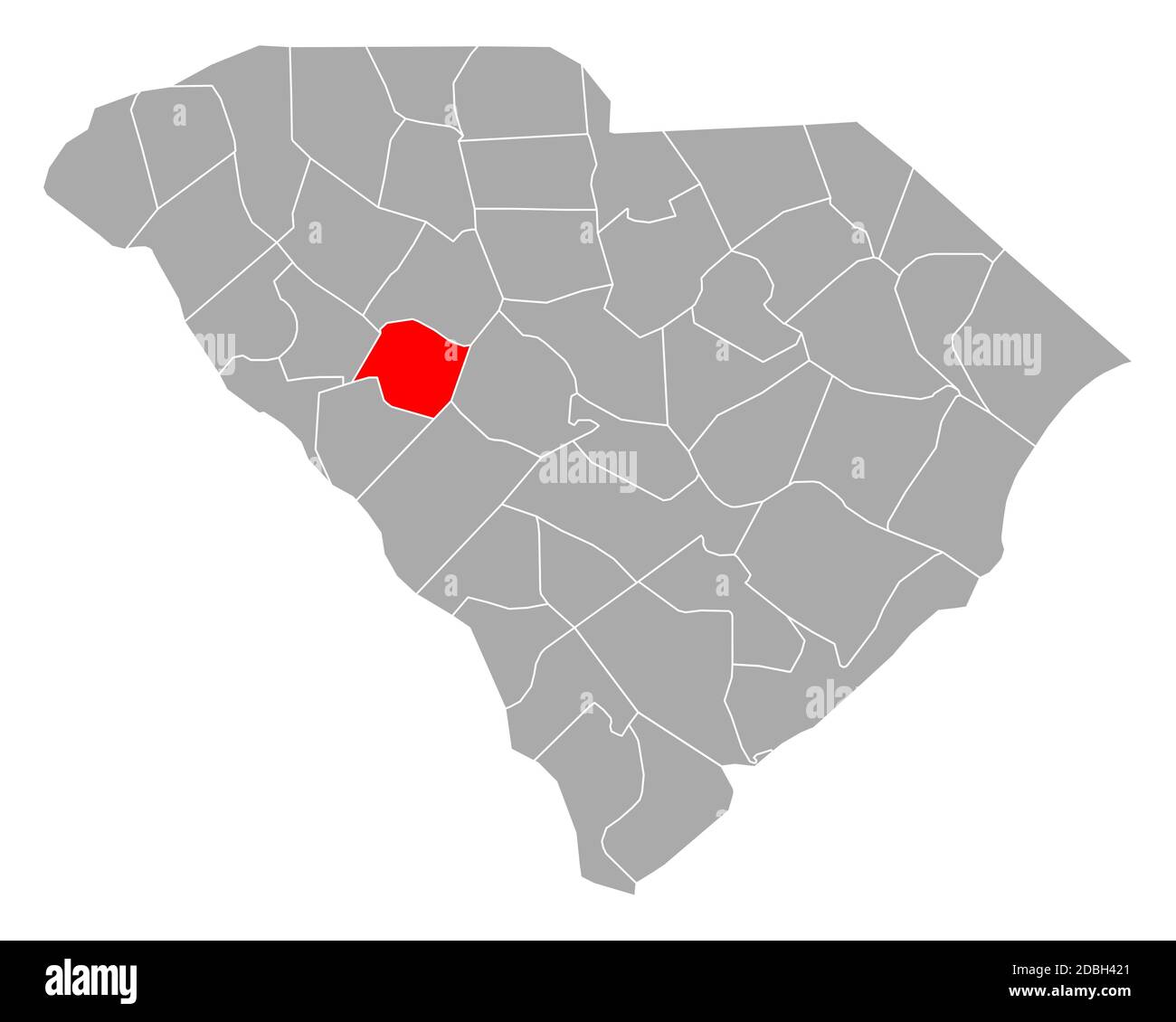 Saluda county map Cut Out Stock Images & Pictures - Alamy