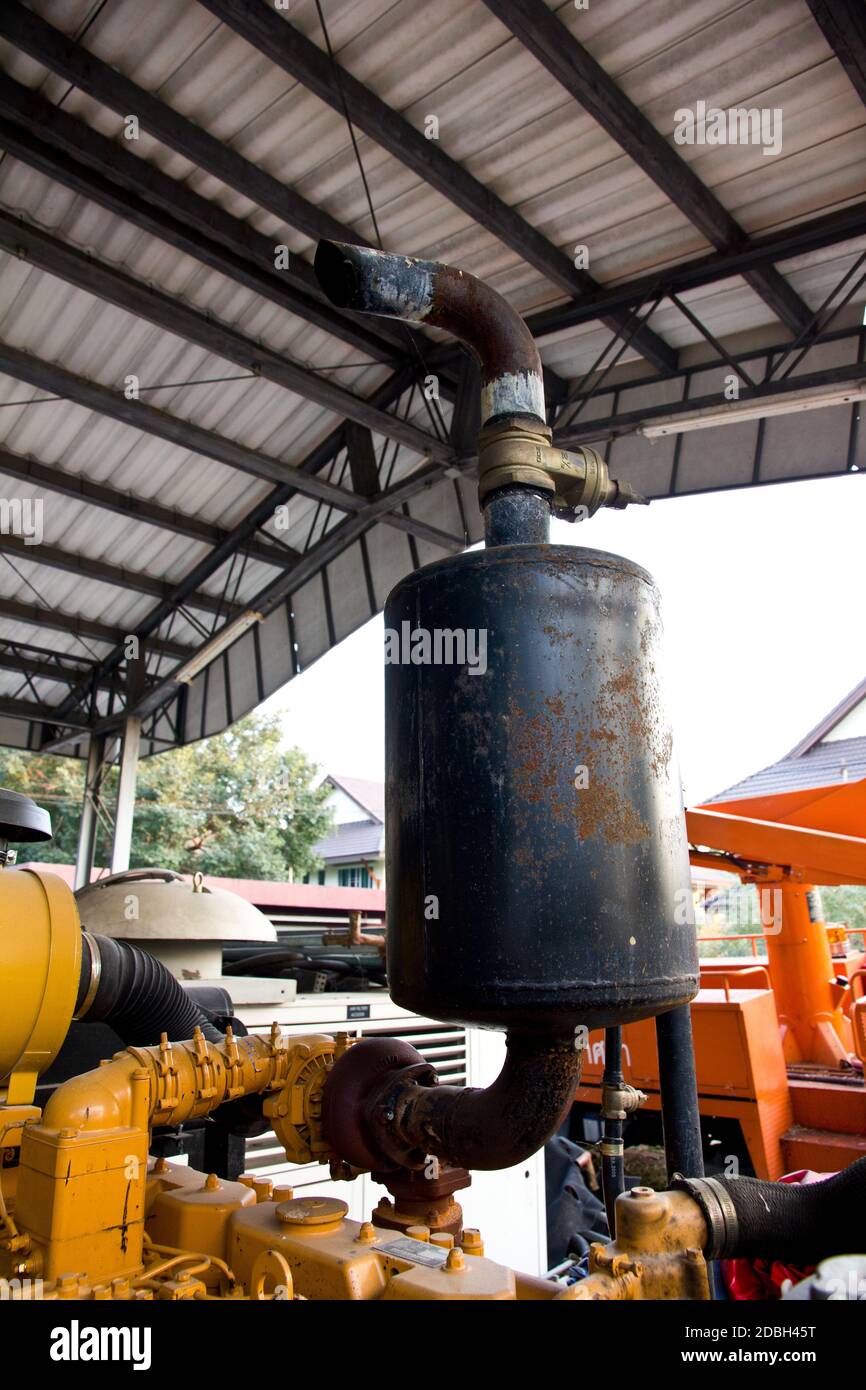 vintage machine engine yellow tone Stock Photo - Alamy
